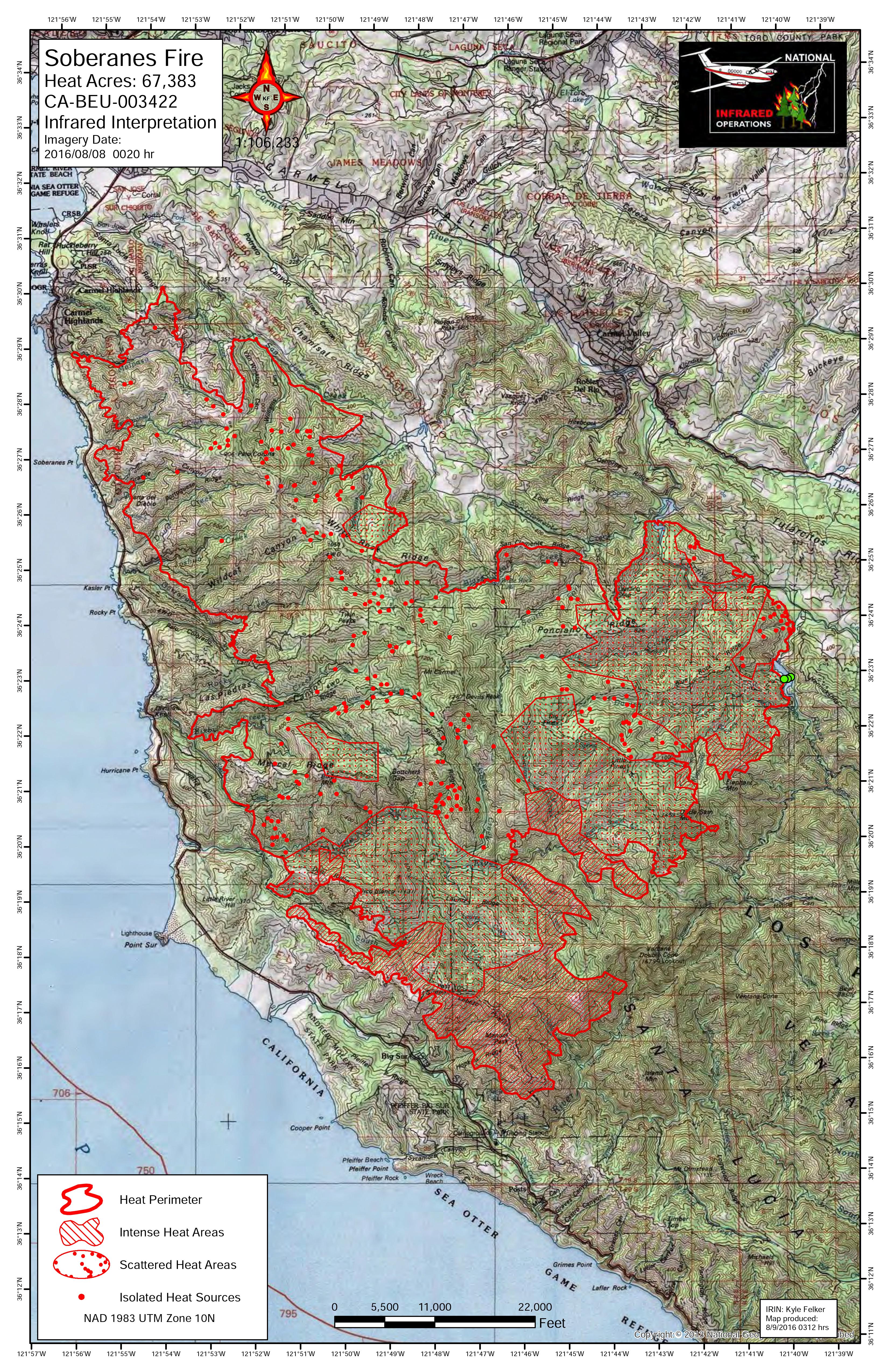 Soberanes Fire, Day 19, 8/9/16 – Maps, etc. – BigSurKate