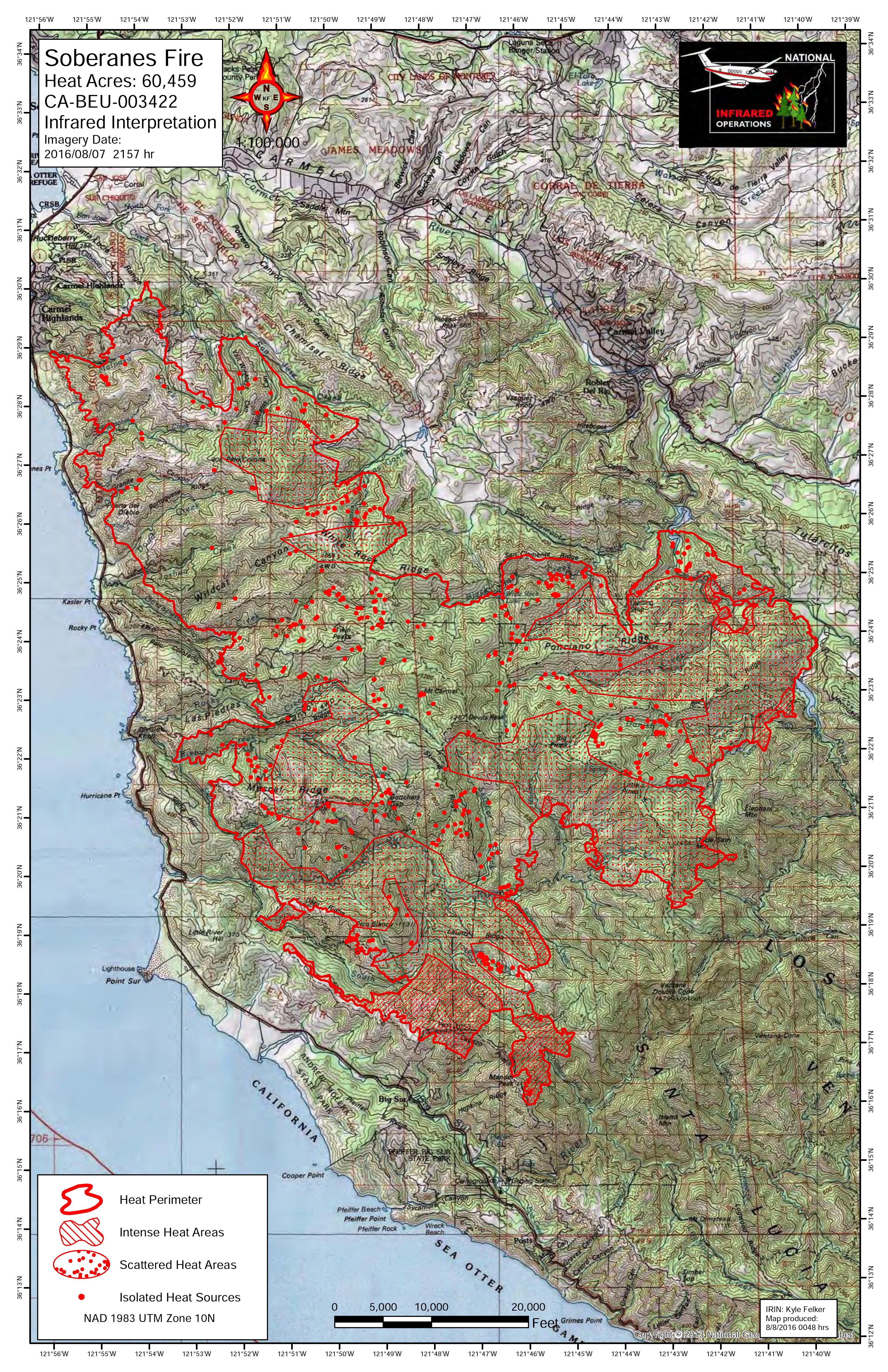 Soberanes Fire, Day 18, 8/8/16 – Maps, etc. – BigSurKate
