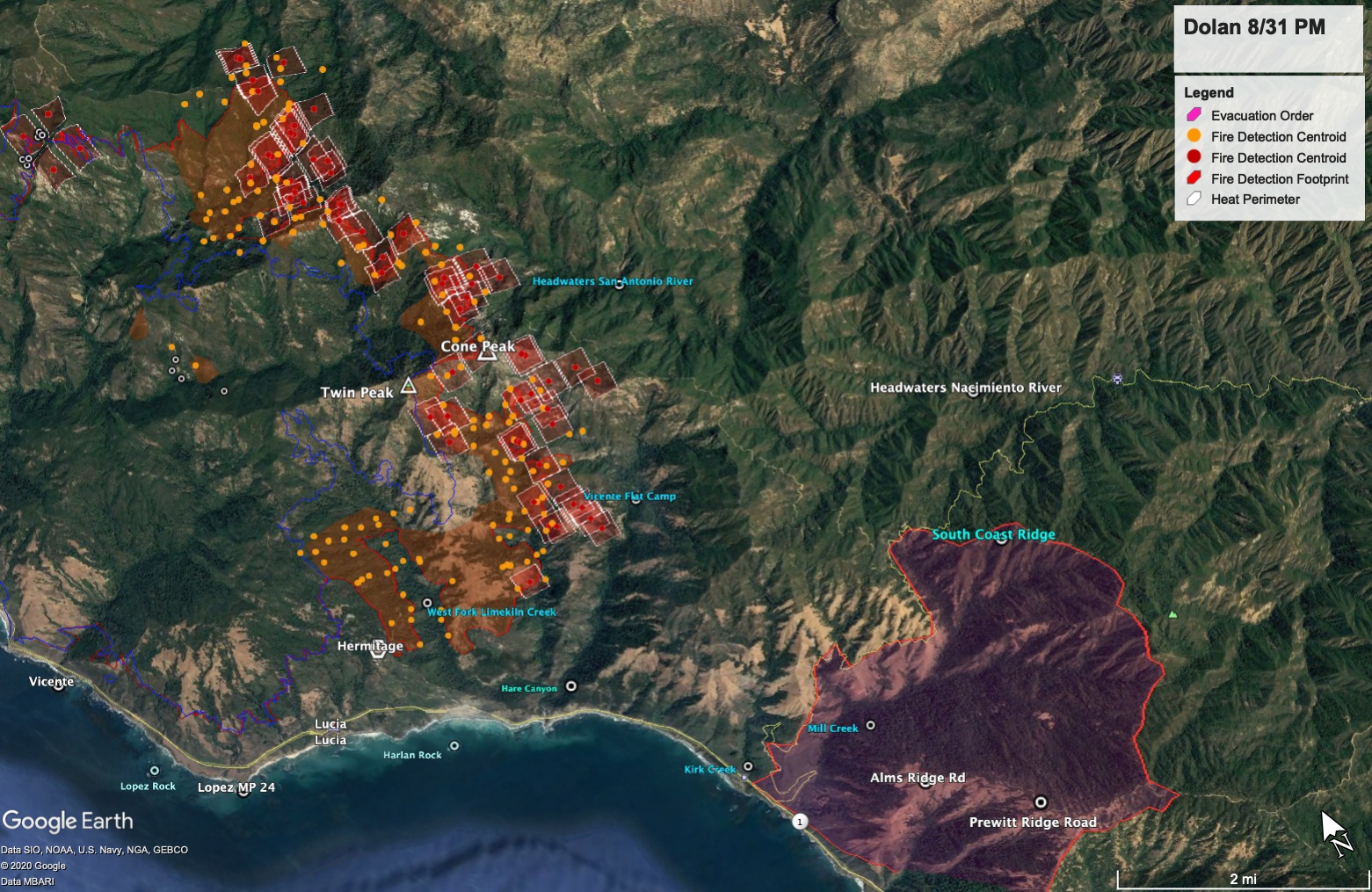 Mandatory Evacuation order for South of Nacimiento, Prewitt/Alms Ridge ...
