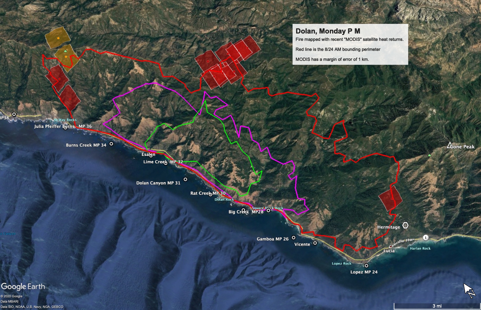 Dolan Fire, Day 7, 8/24/20 – BigSurKate