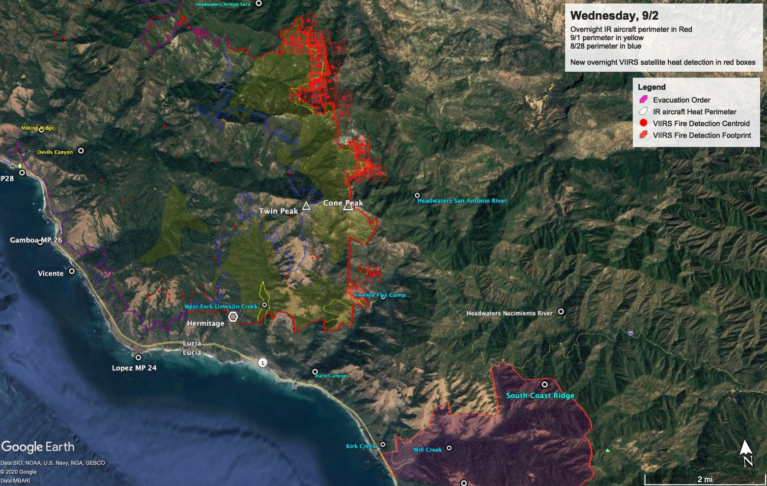 Dolan Fire, Day 16, 9/2/20 – BigSurKate