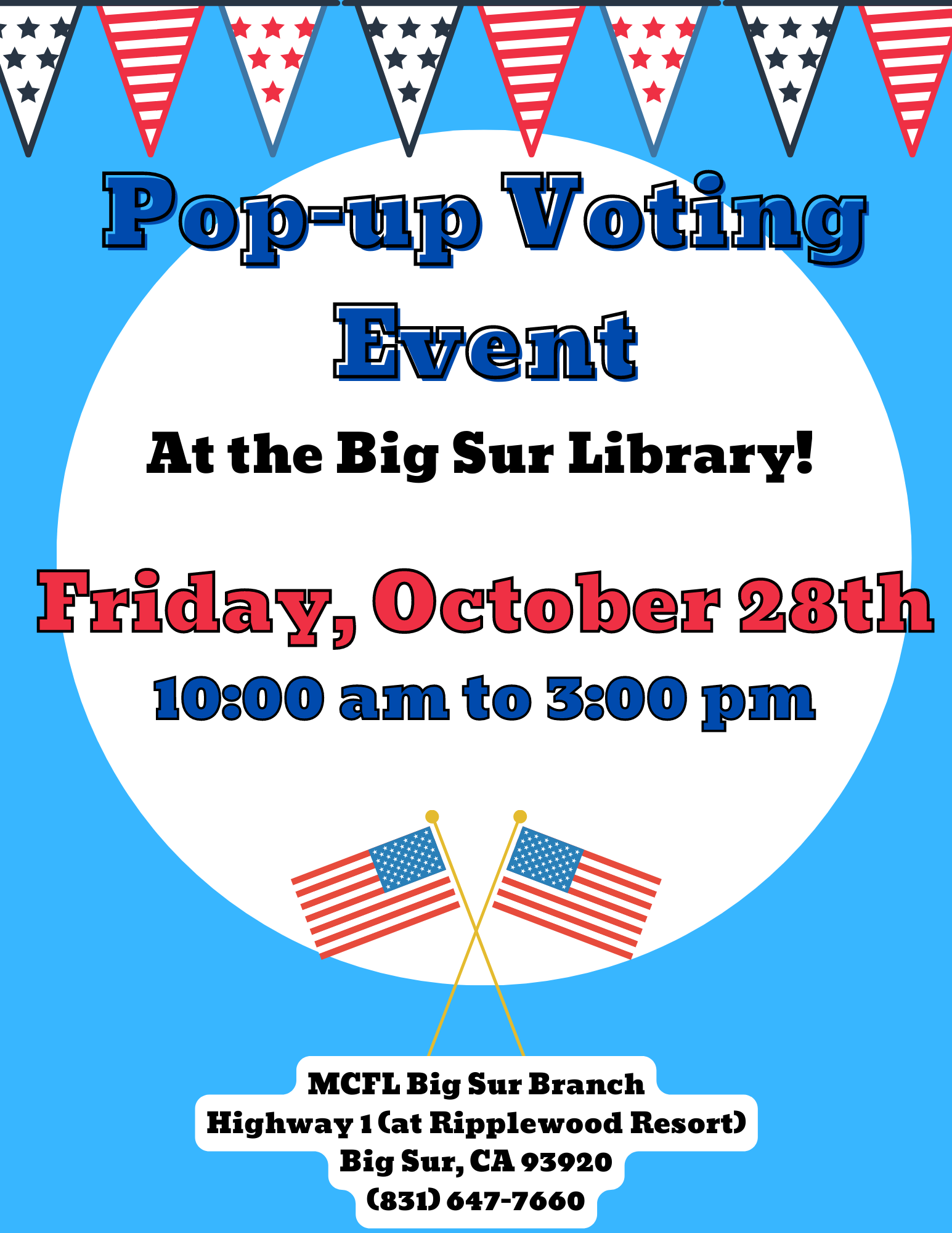 Early voting at Big Sur Library – BigSurKate