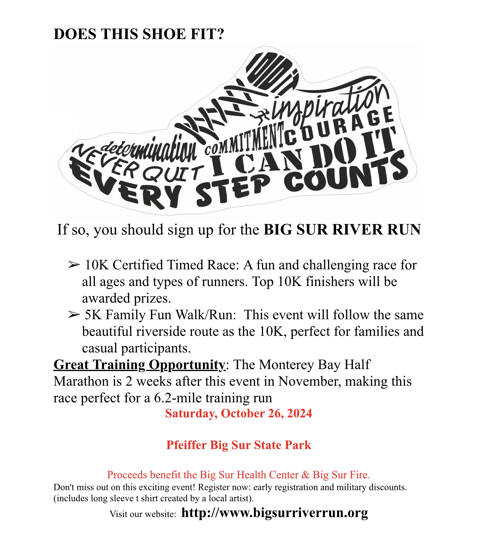 Sign up for the Big Sur River Run happening now – BigSurKate