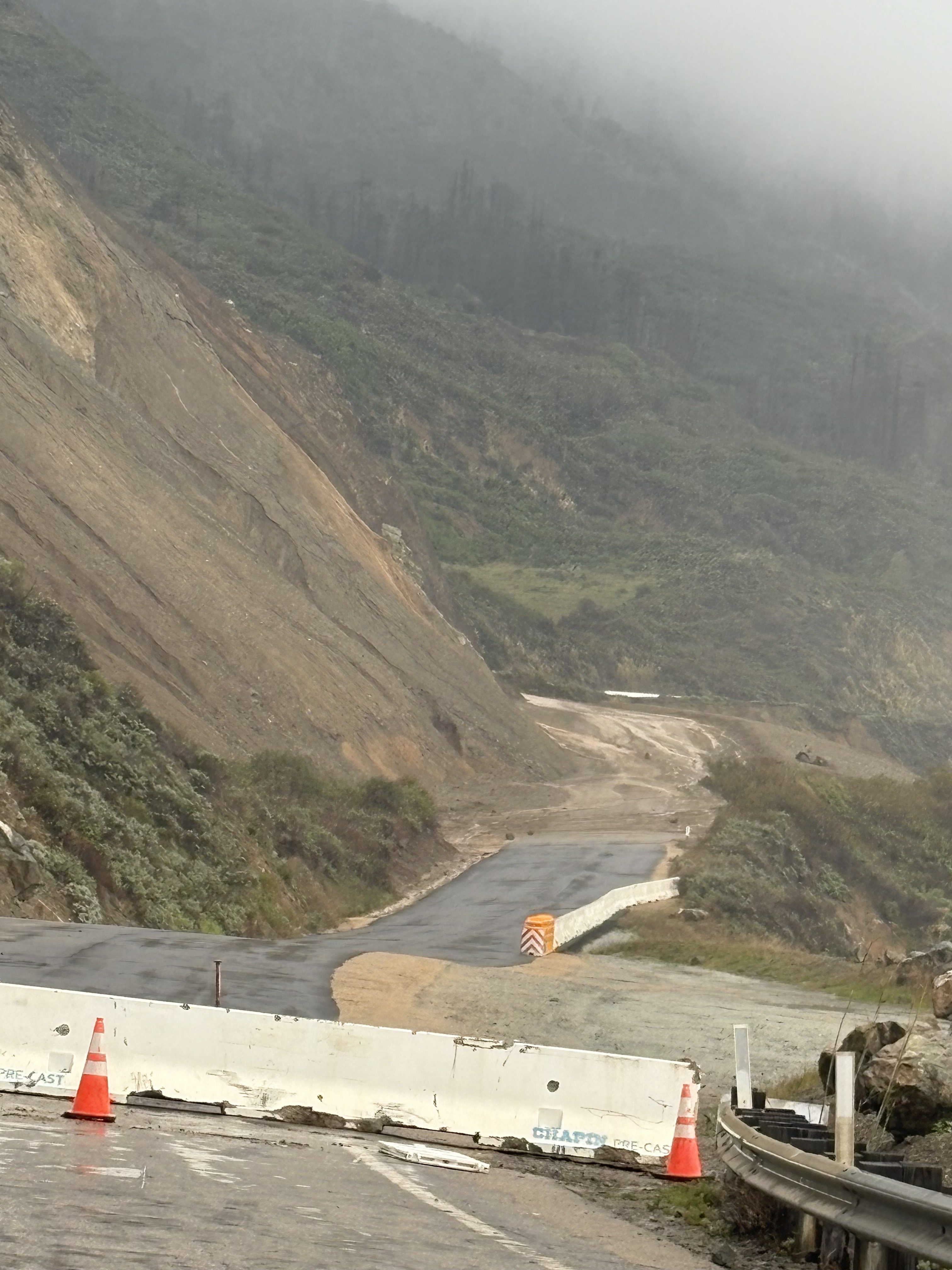 Regent’s Slide Yesterday, oozing across the road – BigSurKate